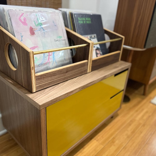 The "a-side" WHITE OAK Vinyl Record Storage Cabinet - Etsy