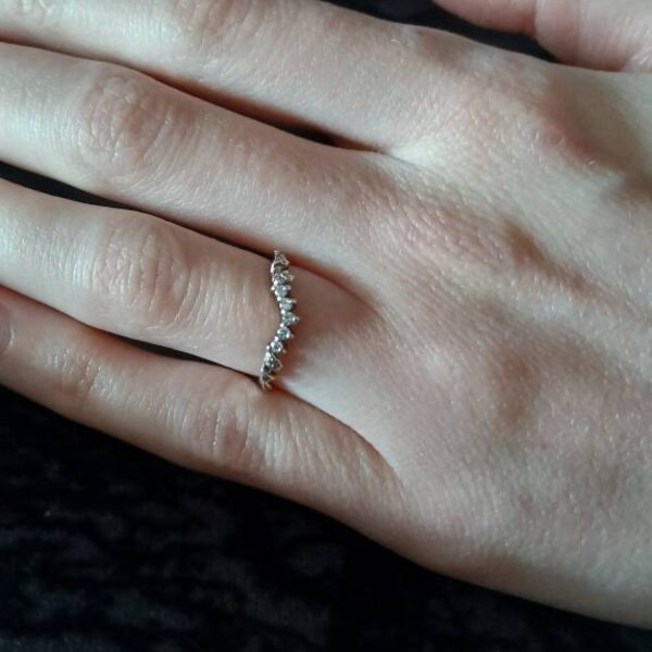 Moissanite Cluster Engagement Ring, Unique Vintage Leaf Fantasy Gold ...