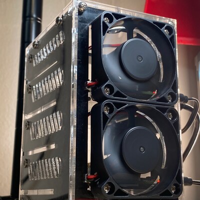 C4labs Bramble 4 or 6 Stack Cluster Case With Fans for Raspberry Pi5 ...