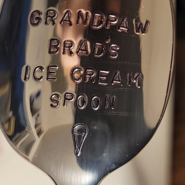Grandpa's Ice Cream Spoon-or YOUR Name-grandpa/dad Birthday Gift-best ...