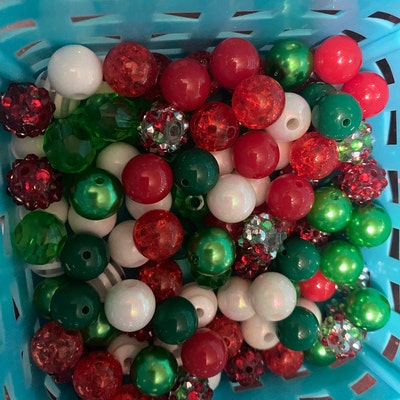 12mm Beads, Christmas Set 6, Loose Beads, Acrylic Beads, Chunky ...