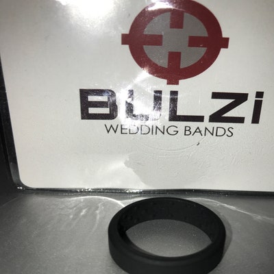 Bulzi Hammered Design Massaging Comfort Fit Silicone Wedding Ring 1 ...