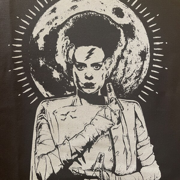 Bride of Frankenstein Back Patch: Punk Horror Tattoo Art - Etsy