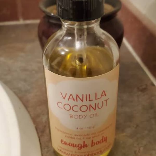 Vanilla Coconut Body Oil Dry Oil Moisturizing Body Oil Spray Oil Body Spray - Etsy