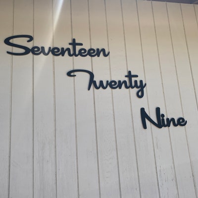 Large Mid Century Cursive House Numbers - Etsy