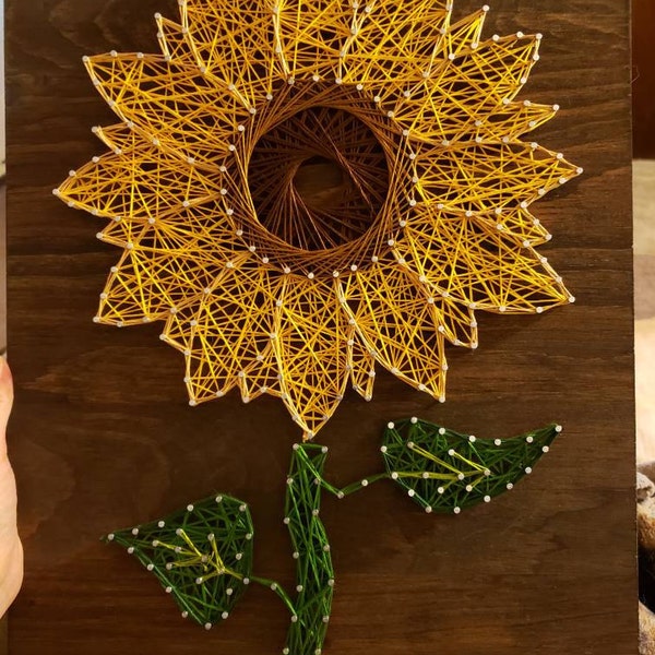 Sunflower String Art Craft Kit: Create Your Own Floral Wall Art - Perfect for Beginners, Adults ...