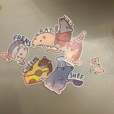RAT Stickers Waterproof Holographic Stickers, Rat Sticker, Derpy ...