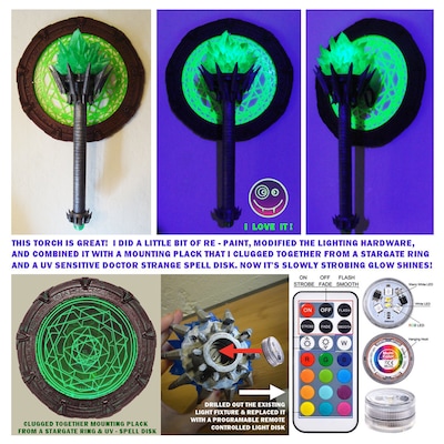 LED Cosplay Staff: Fire, Ice, Wind, Water, Electricity, Energy, Sphere ...