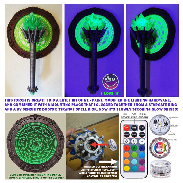 LED Cosplay Staff: Fire, Ice, Wind, Water, Electricity, Energy, Sphere ...