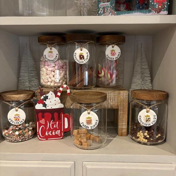 Hot Chocolate Station Clay Tags. Personalised Hot Chocolate Labels ...