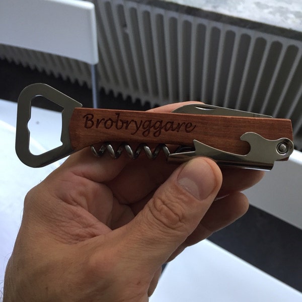 Personalized Corkscrew and Multi-tool - Groomsmen Gifts - Wedding Party ...