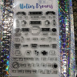 ADM-004 PENGUIN Mini Planner Stamps photopolymer Clear Stamps Cute ...