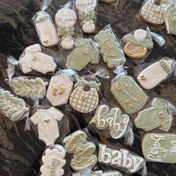 One Silly Goose Baby Shower Birthday Cookies Vibrant Summer Handmade ...