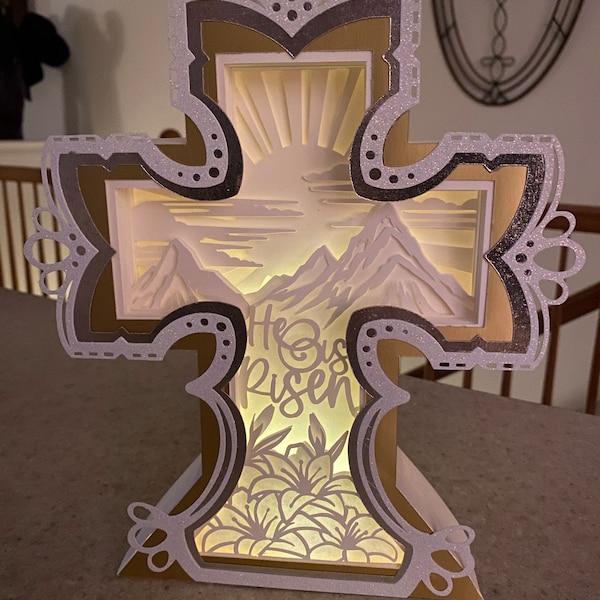 Cross Shadow Box Svg, Easter Shadow Box Svg, Resurrection Shadow Box ...