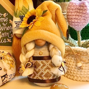 Blue Female Gnome With Dragonfly Garden Gnomes Boho Gnome - Etsy