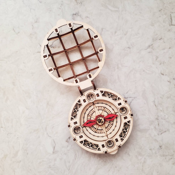 Santa Claus Compass - SVG Laser Cut File, Christmas 3d Plywood Design ...