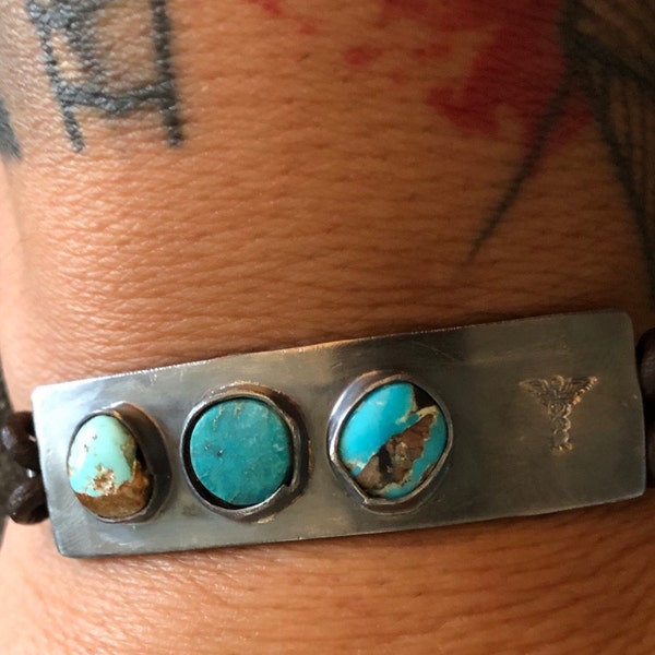 Alacron Turquoise Link Bracelet - Mexican Turquoise Bracelet - December ...