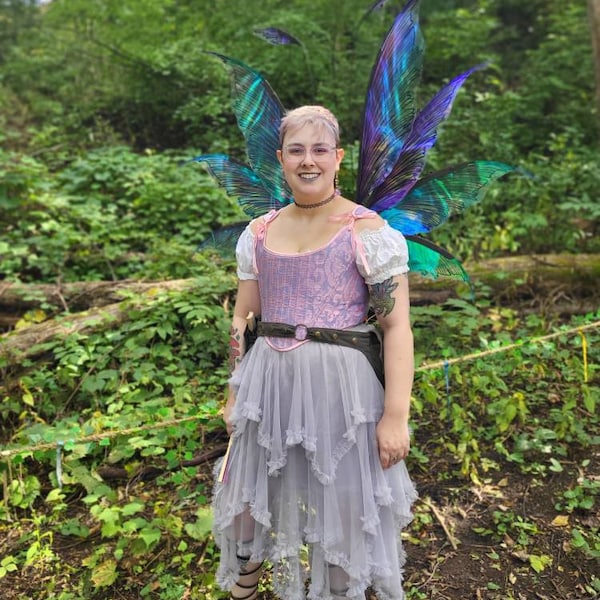 Purple Iridescent Fairy Wings for Adult, Fairy Wings for Costume ...