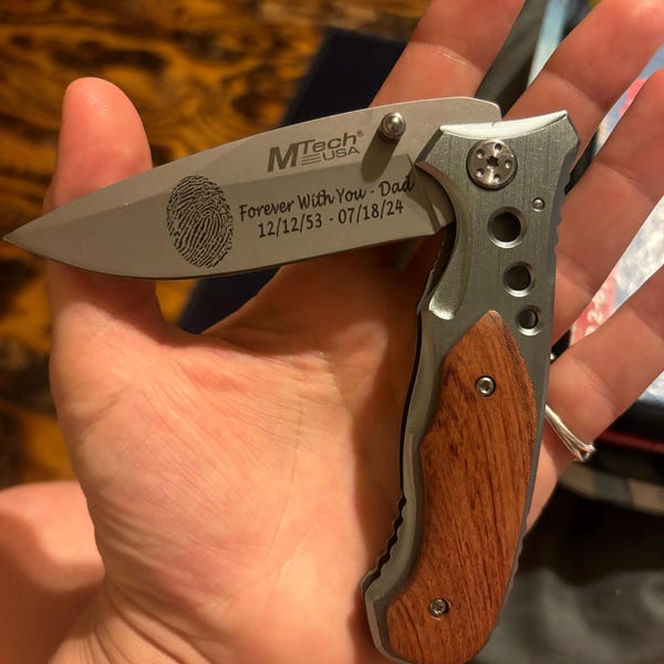 Finger Print Knife, Memorial Knife, Knife Made With Finger Prints ...