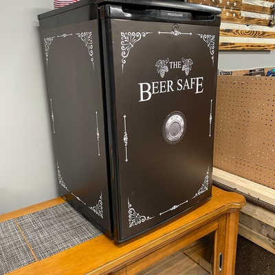 Fridge Vinyl Sticker Mini-fridge Vinyl Sticker beer Safe/ Beer Safe ...