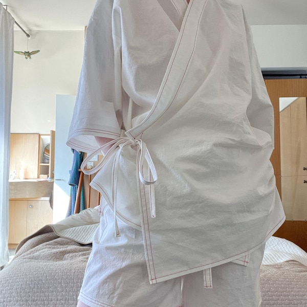 Jinbei Shirt + Shorts Sewing Pattern | Japanese Kimono Set | Pattern ...