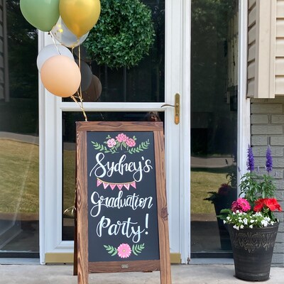Custom Rustic Wood Framed Chalkboard Tabletop Sign Home Decor, Office ...