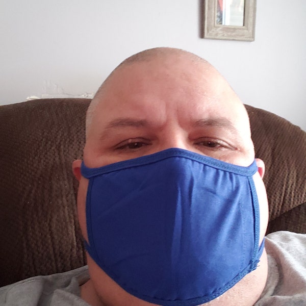 Royal Blue Face Mask Washable | Face Mask With Filter Pocket | Unisex ...