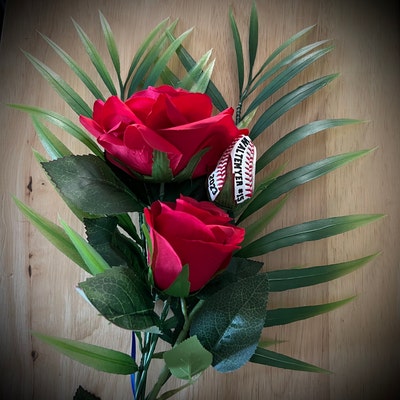 Softball Roses Arrangement Softball Flowers Bouquet Softball Gifts ...