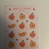 Peach Sticker Sheet Kawaii Stickers Cute Stationery Journal Stickers ...