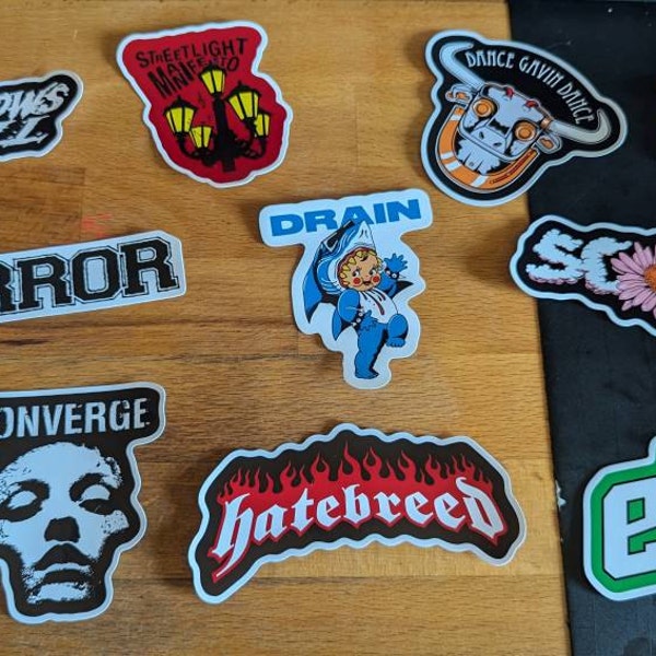 Alternative Punk Rock Band Sticker Pack 10 Stickers Vinyl Decals Grunge ...