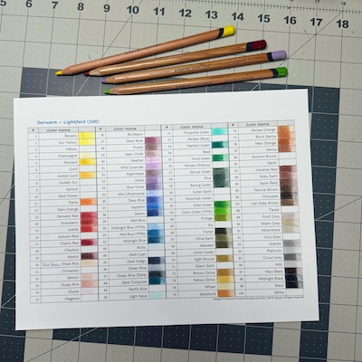 120 Colors 1 Page DIY Blank Color Chart /swatch Sheet Digital Download ...