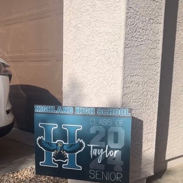 Customizable High School Senior Yard Sign | Class of 2026 Graduation ...