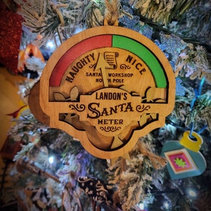 SANTA METER Ornament Customizable SVG Laser Cut Files for | Etsy