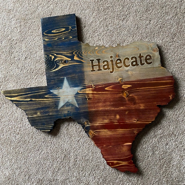 Personalized Texas Flag Wood Sign | Wood Wall Decor | Home Wall Decor ...