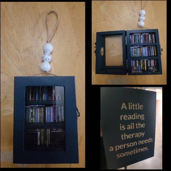 Personalised Edition Anxiety Bookcase, Book Lover Gift, Miniature ...