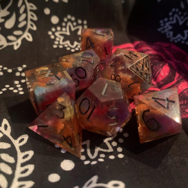 Enervation Dice Set / Sharp Edge Dice / Dice for Dungeons and Dragons ...