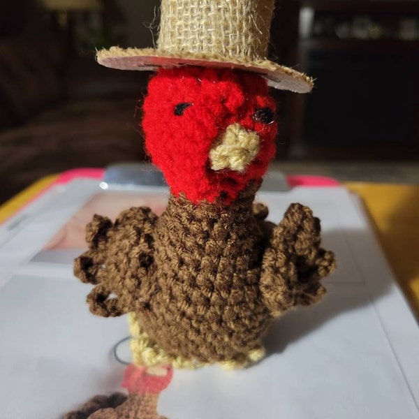 Turkey Keychain Crochet Pattern. Thanksgiving Turkey Pattern. Bird ...