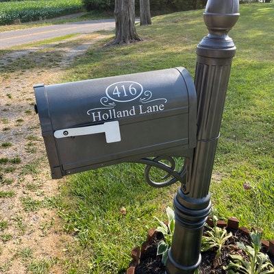 Custom Monogram Mailbox Vinyl Decal Custom Monogram Mailbox - Etsy