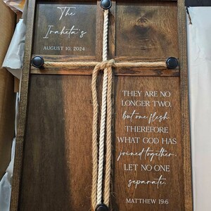 A Cord of Three Strands Unity Ceremony Idea Cross Braid Wedding Signage ...