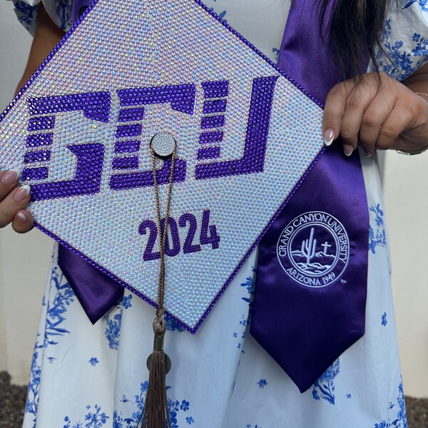 Custom Rhinestone Graduation Hat - Etsy