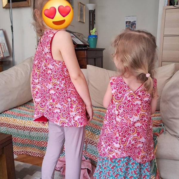 Crossover Top Pattern Sewing Tutorial for Reversible Criss Cross Tunic ...