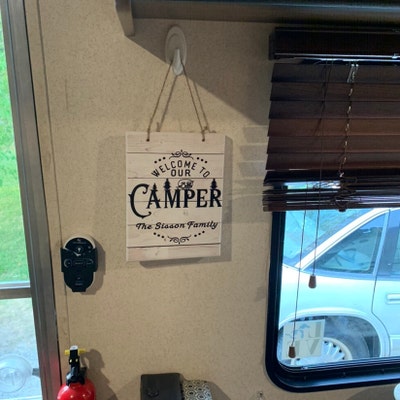 Personalized Welcome to Our Camper Printed Handmade Wood Sign - Etsy