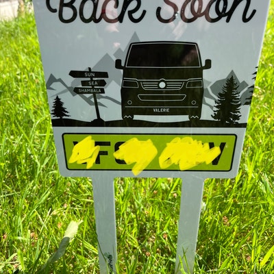 Campervan Campsite Pitch Reserved Sign Personalised Camper Van Sign ...