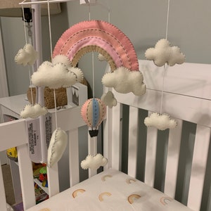 Vintage Baby Mobile, Muted Colors Baby Crib Mobile, Vintage Hot Air ...