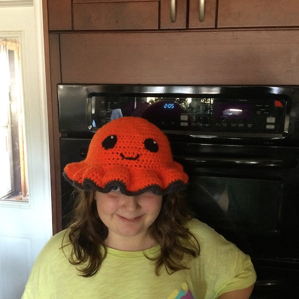 Reversible Octopus Bucket Hat CROCHET PATTERN Adult Size Mood Octo ...