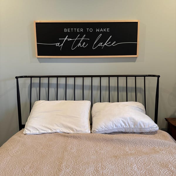 Let's Snuggle Sign, Bedroom Decor, Sign for Above Bed, Master Bedroom ...