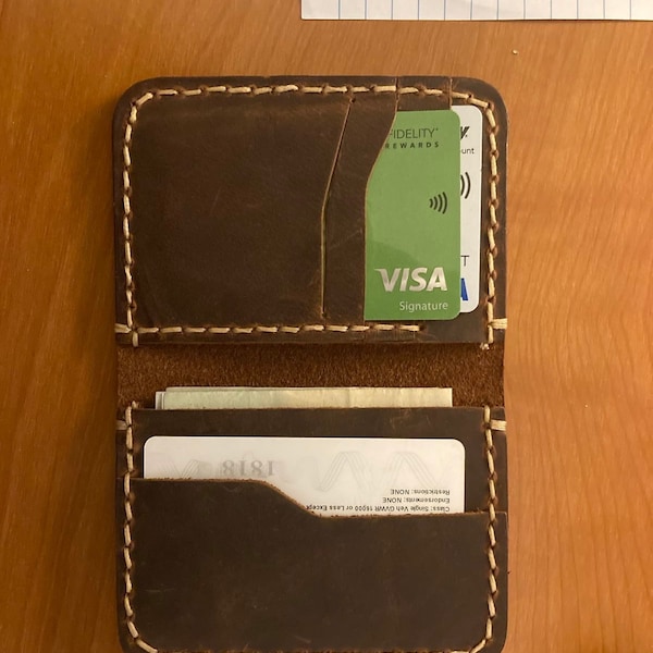 Handmade Slim Front Pocket Wallet, the Wilder Slim Wallet, Antique ...