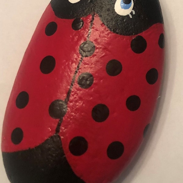 Custom Hand Painted Ladybug Rocks - Etsy