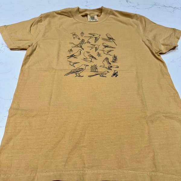 Comfort Colors® Birds Shirt, Bird Lover Shirt, Free Bird Shirt, Orange ...