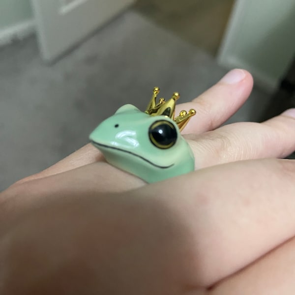 Frog Prince Ring, Frog Ring, Original. - Etsy